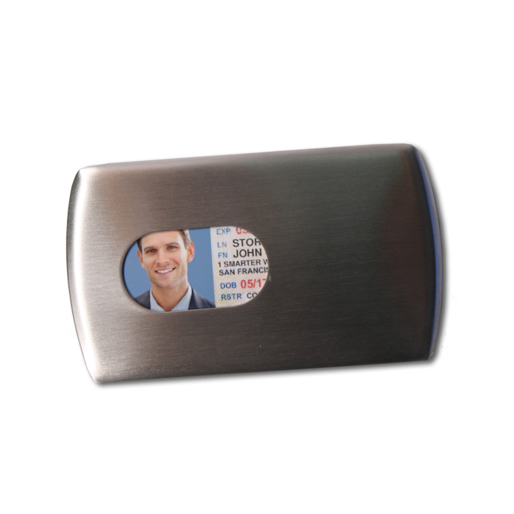 Smart Card Case Metal + Leather Cover - Black – Storus